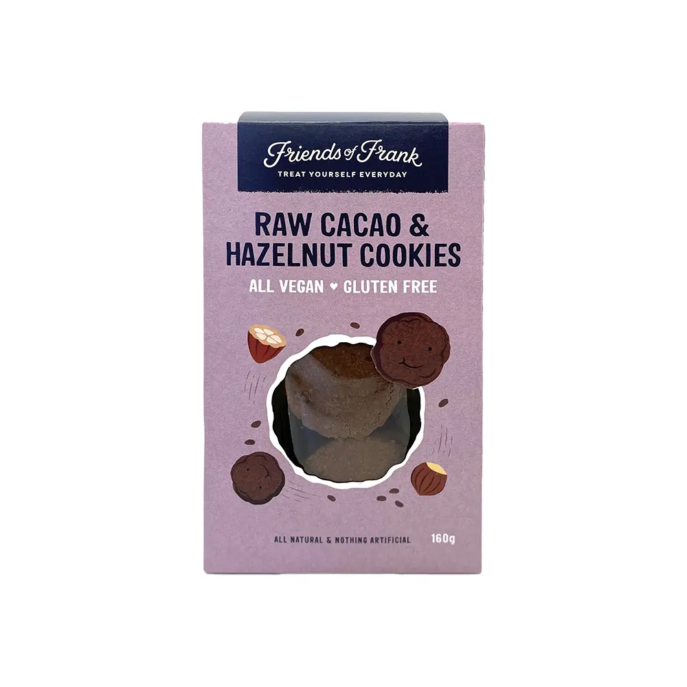 Friends of Frank Raw Cacao & Hazelnut Cookies 160g | Perennialle Plants